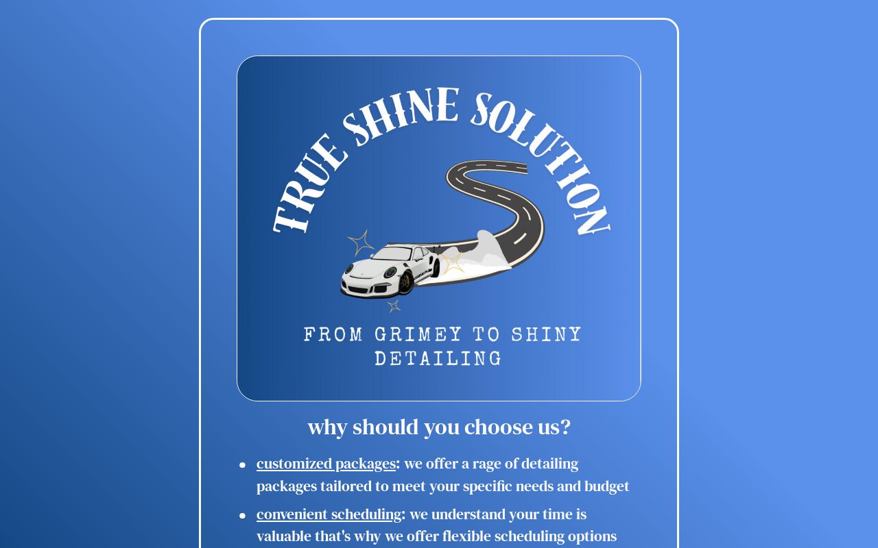 true shine solution
